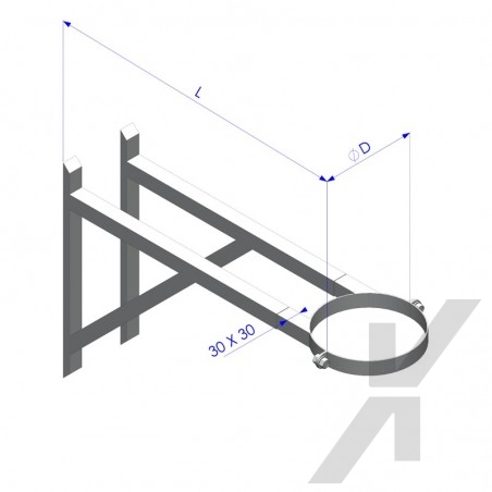 SXTV - Extensible support for vertical pipe